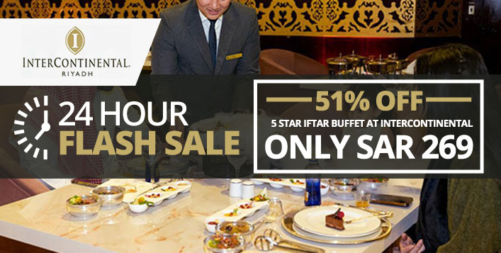 FLASH SALE! 5-Star Iftar at InterContinental Riyadh From SAR 134 | Cobone