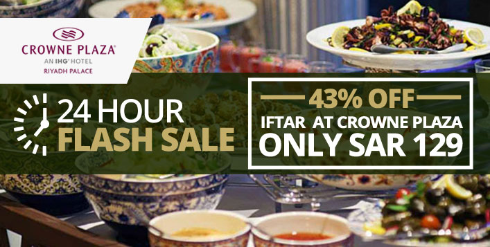 Oriental Iftar at Crowne Plaza Riyadh Palace Starting From SAR 64 | Cobone Offers