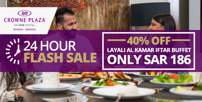 Layali Al Kamar Iftar at Crowne Plaza Minhal starting from SAR 93 | Cobone