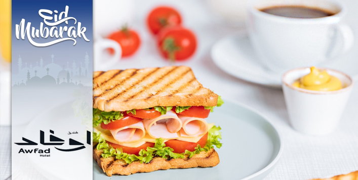 56% OFF on Eid Al Adha Sandwich & Drink at AWFAD Hotel | Cobone Offers