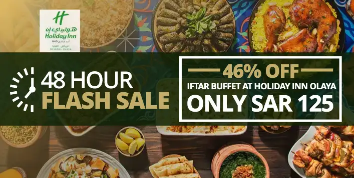 FLASH SALE |Iftar Buffet at Holiday Inn Olaya From SAR 75 | Cobone Offers