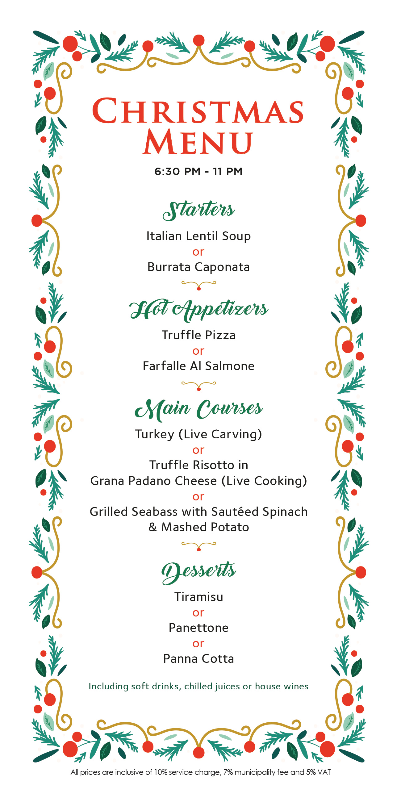 Italian Christmas Dinner at Byblos Hotel Barsha Heights From AED 79 ...