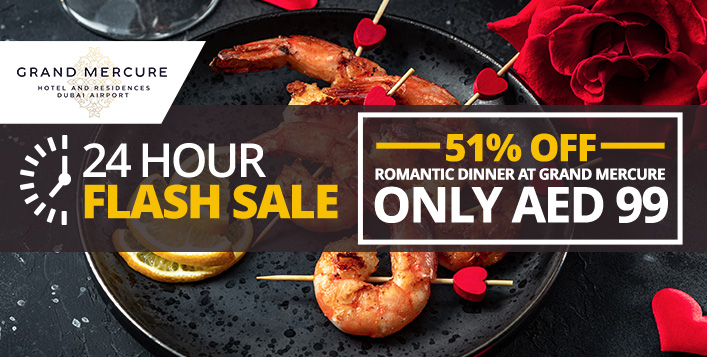 51% OFF on Romantic Dinner at Grand Mercure Dubai | Cobone Offers