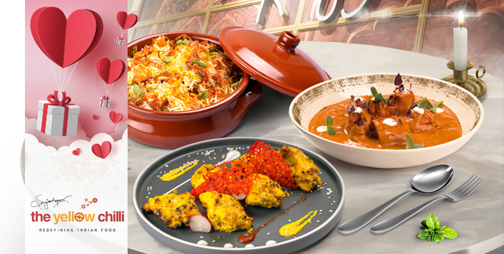 Romantic Set Menu at The Yellow Chilli by Sanjeev Kapoor From AED 89 ...