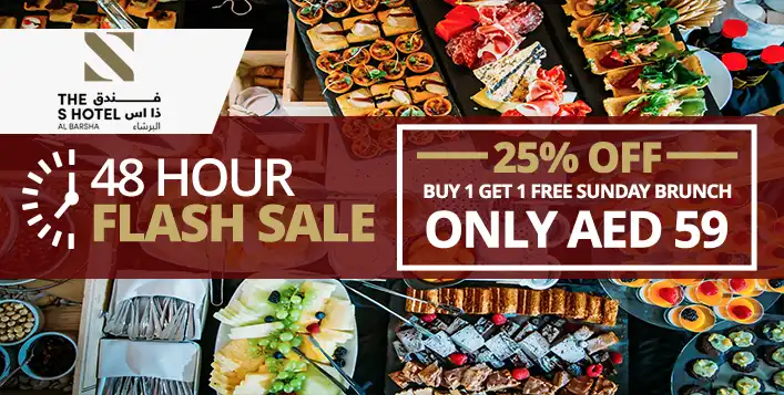 FLASH SALE! BOGO Sunday Brunch at The S Hotel Al Barsha From AED 29 ...