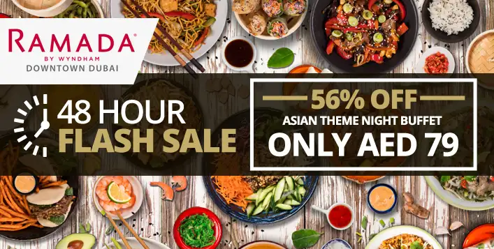 FLASH SALE! Asian Theme Night Buffet at Ramada From AED 39 | Cobone Offers