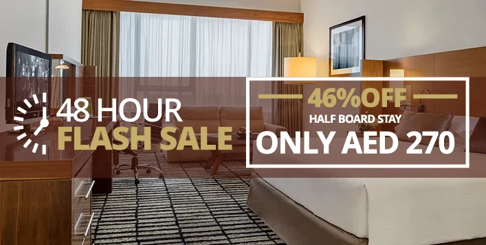 FLASH SALE| Half Board Stay@Jumeira Rotana | Cobone