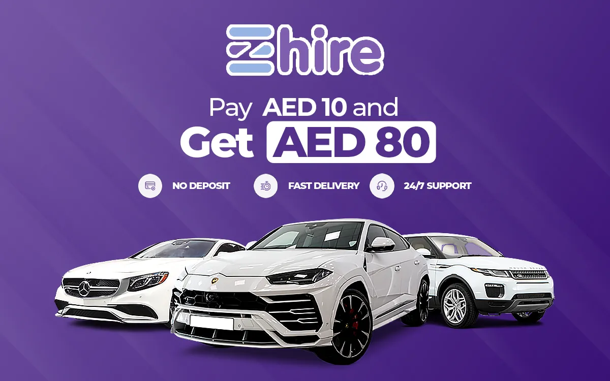 Ezhire Car Rental Voucher | Pay AED 10 Get AED 80 | Cobone Offers