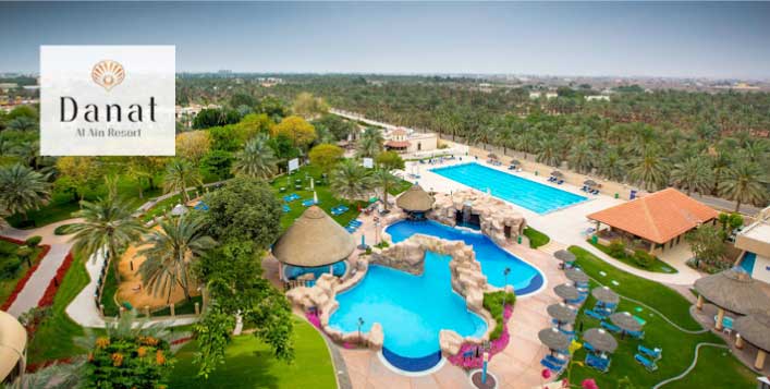 1 Night Danat Al Ain Resort Retreat for 2 | Cobone