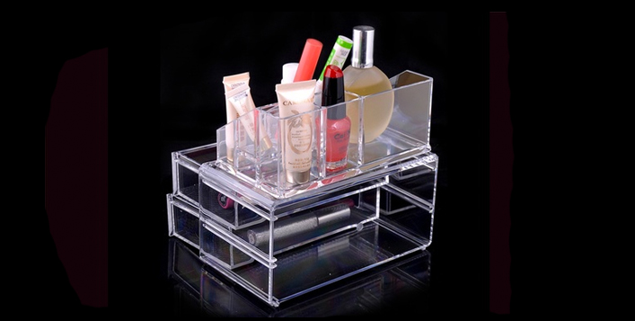 Deluxe Transparent Acrylic Make-up Organiser | Cobone Offers